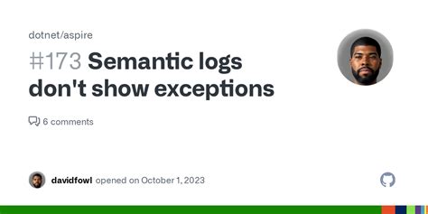 Semantic Logs Don T Show Exceptions Issue Dotnet Aspire Github