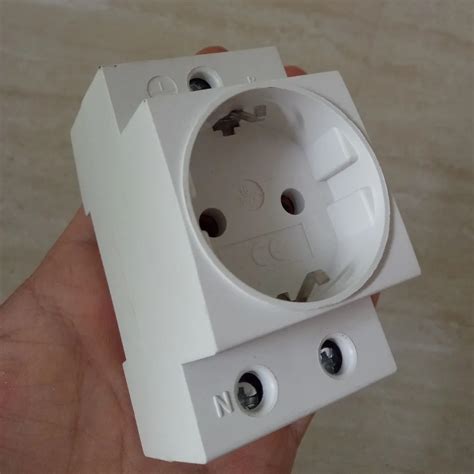 EU Socket Mm DIN Rail Mount AC Power Ac Modular Socket A V AC Socket Connector In