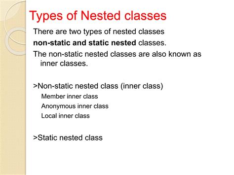 Inner Classes In Java Ppt