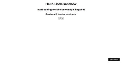 React With Function Constructor Codesandbox