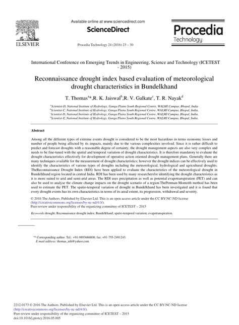 Pdf Reconnaissance Drought Index Based Evaluation Of Meteorological Drought Characteristics In
