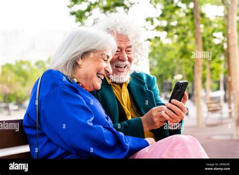 Senior Couple Of Old People Dating Outdoors Married Elderly Man And