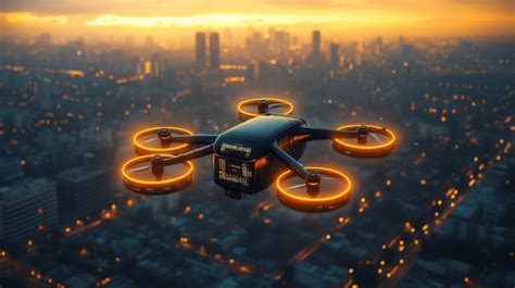 Futuristic Aicontrolled Autonomous Cargo Drones Drones Transporting