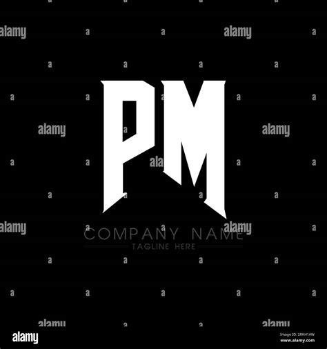 Pm Letter Logo Design Initial Letters Pm Gamings Logo Icon For