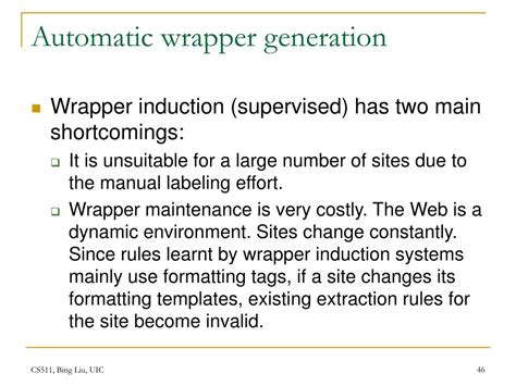 Ppt Supervised And Unsupervised Wrapper Generation Powerpoint