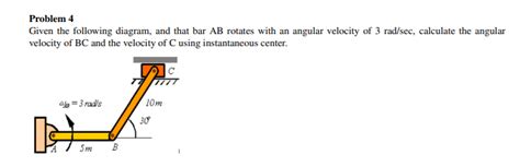 Solved Problem 4 Given The Following Diagram And That Bar