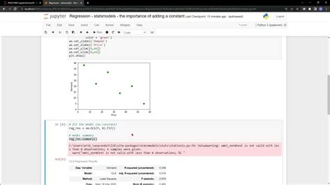 Python Statsmodels Importance Of Adding A Constant Youtube