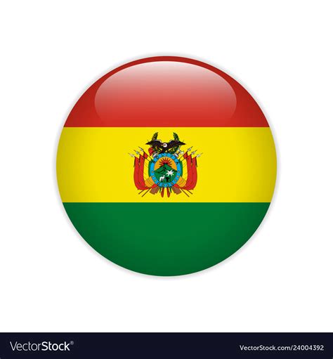Bolivia Flag On Button Royalty Free Vector Image