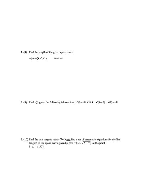 Solved Find The Length Of The Given Space Curve Rt
