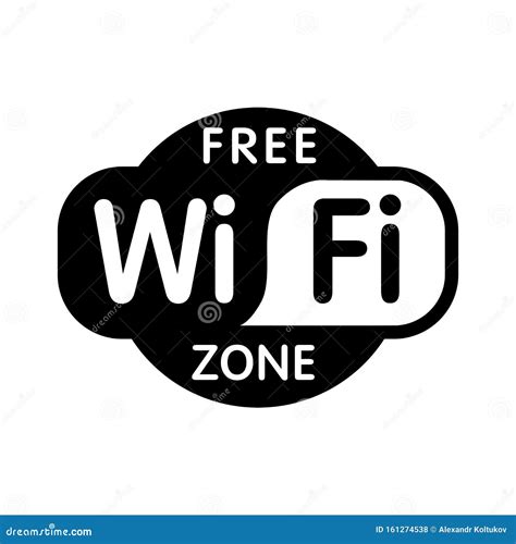 Free Wifi Zone Black Icon Editorial Stock Photo Illustration Of Public
