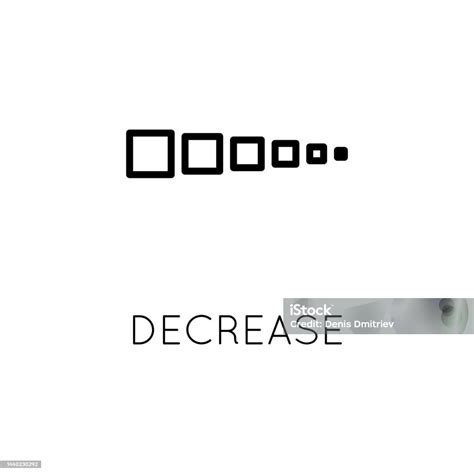 Decrease Vector Icon Vector Sign In Simple Style Isolated On White