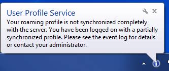 Your Roaming User Profile Was Not Completely Synchronized In Windows 10