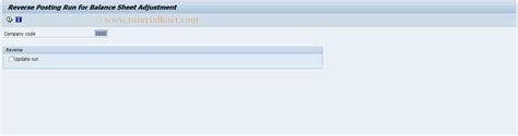 F 5G SAP Tcode G L Subseq Adjustment BA PC Sp ErA
