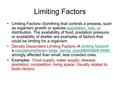 Ppt Limiting Factors Powerpoint Presentation Free Download Id 702517