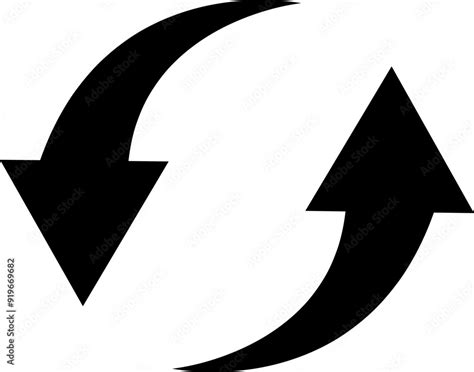 Circular Arrows Recycle And Ecology Icons Reuse And Refuse Concept Leaf Recycle Eco Black