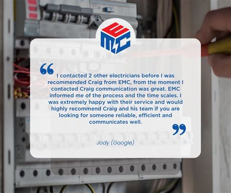 Emc Electricalgroup Feedback Testimonial Bristolelectricans Emc Electrical Group