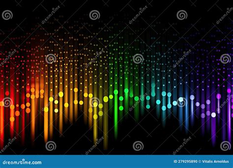 A Rainbow Colored Background With Dots And Lines Generative Ai Stock Illustration