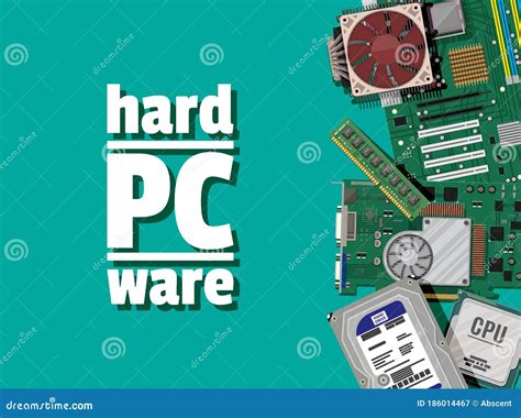 assembling pc personal computer hardware stock vector illustration of processor board