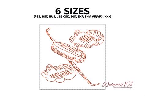 Plane With Propeller In Back Lineart Machine Embroidery Designs