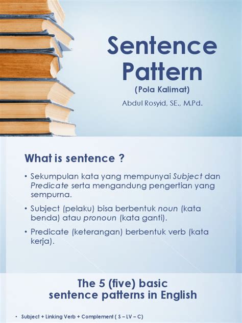 Sentence Pattern Pdf