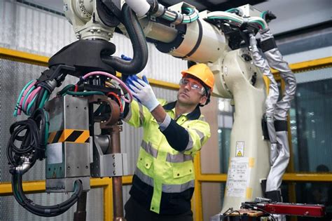 Premium Photo Robotics Control Engineers Solve Problems And Setting