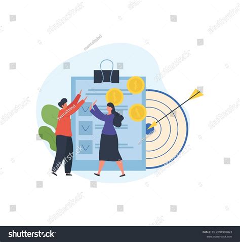 Project Closure Concept Man Girl Signing Stock Vector Royalty Free Shutterstock