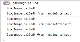 Javascript Intersection Observer API Callback Function Is Not
