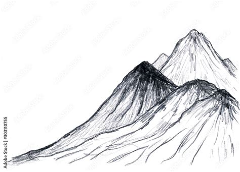 Simple Pencil Drawing Of Natural Scenery