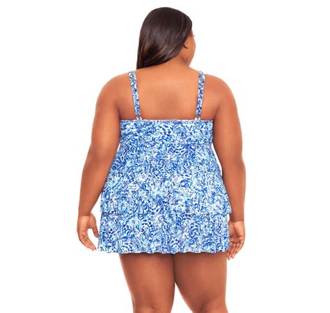 Longitude One Piece Triple Tier Swimdress Tscca