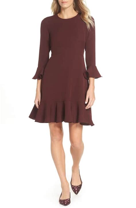 Eliza J Bell Sleeve Fit Flare Dress Nordstrom Flare Dress Fit
