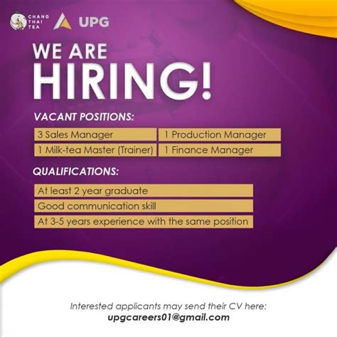 Gino Anthony Canlas On Linkedin Hiring Hiring 1 Milk Tea Master
