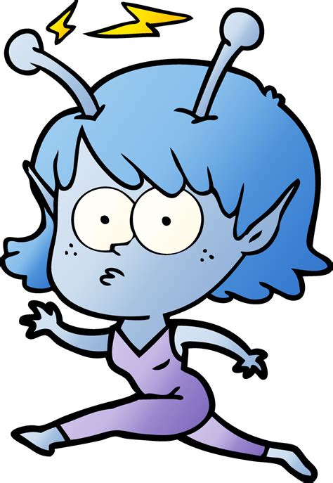 Cartoon Alien Girl 12547023 Vector Art At Vecteezy