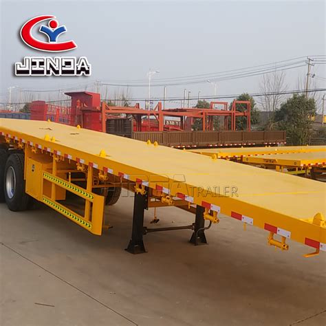 Liangshan Factory 40ft Container Trailer Flatbed Plateform Utility