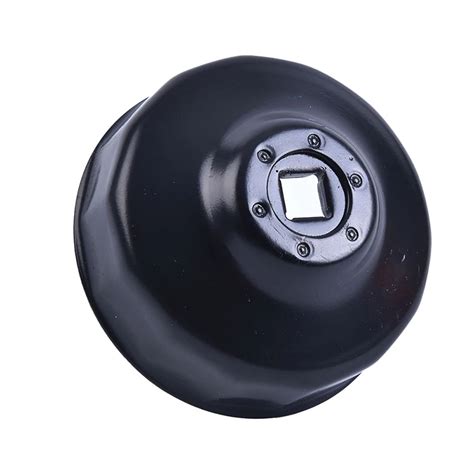 블랙 스틸 자동차 오일 필터 캡 타입 렌치 리무버 도구 Bmw 아우디용 38 인치 드라이브 소켓 내구성 76mm 14 플루트 1 개 신제품