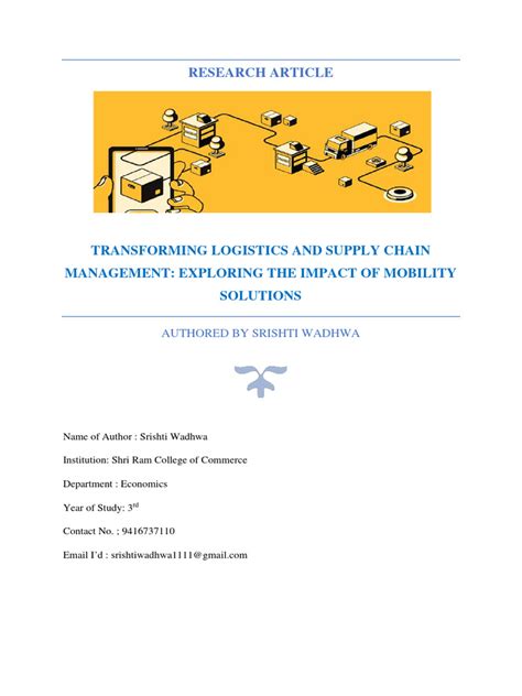 Srishti Wadhwa Supply Chain Management Pdf