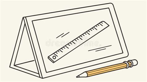 Drafting Board With Ruler And Pencil Measuring Tool Vector Design Generative Ai Stock