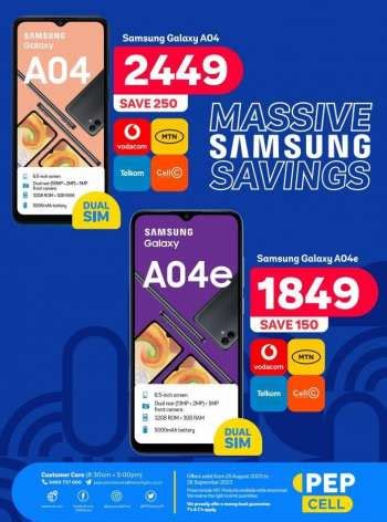 Samsung Galaxy Price Pep Cell Today S Offer From Specials