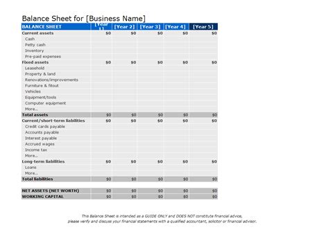 Master Your Finances Free Excel Balance Sheet Template And Guide