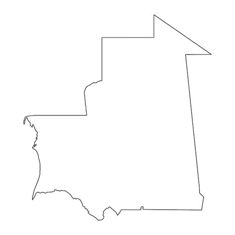 Premium Vector Highly Detailed Mauritania Map With Borders Isolated