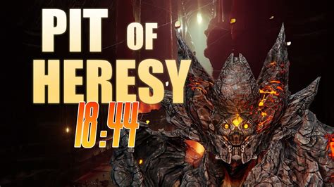 Solo Flawless Pit Of Heresy 1844 Pb Youtube