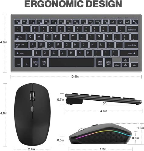 Wireless Keyboard Mouse Combo Ultra Slim Backlit Wireless 48 Off