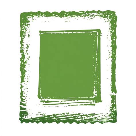 Green Rectangular Stamp With White Border Premium Ai Generated Image