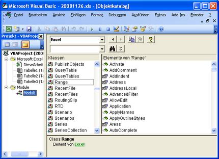 Sehen Sie Welche VBA Objekte Und Methoden Excel Anbietet