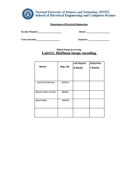 Dip Lab 11 Huffman Encoding 2 Pdf Data Compression Code
