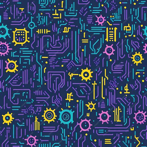 Premium Ai Image Seamless Patterns Of Electronic Circuits Abstract