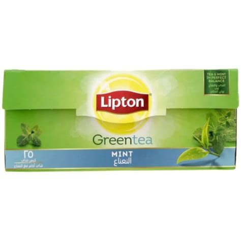 شاي ليبتون اخضر نعناعصير 25فتله عرض كرتونه24