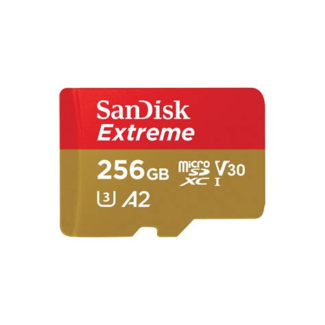 Sandisk 256gb Extreme Microsdxc Uhs I Memory Card With Adapter Up To