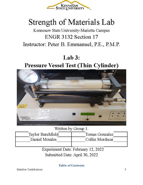 Lab 3 Report This Lab Used A Cylinder That Has A Diameter Thickness