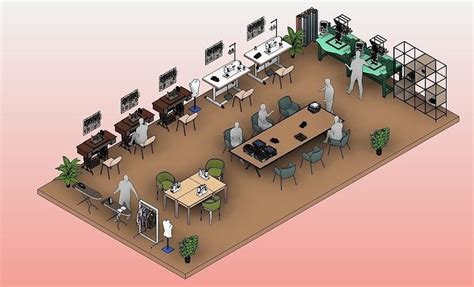 Taller De Costura Revit Sewing Workshop Revit 3d Model Cgtrader