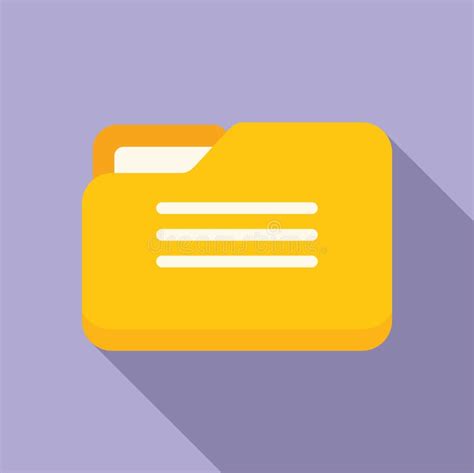 Report Business Folder Icon Flat Vector Document Data Stock Vector